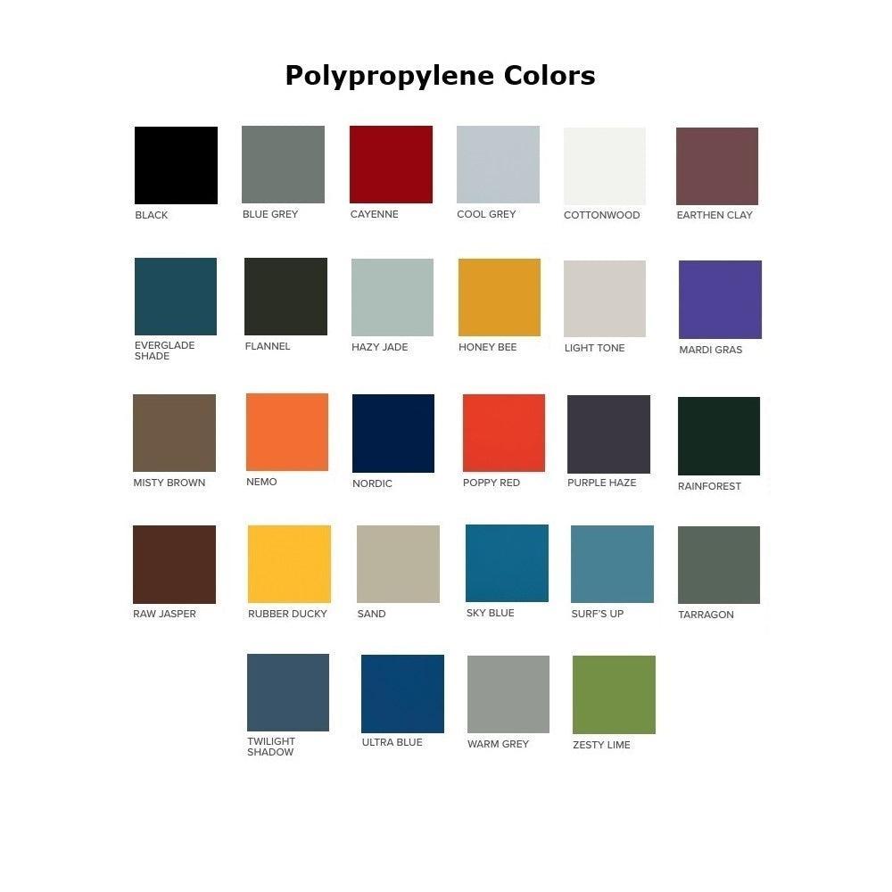 Strive Stacking Sled Base Armless Chair, Upholstered Seat/Polypropylen ...