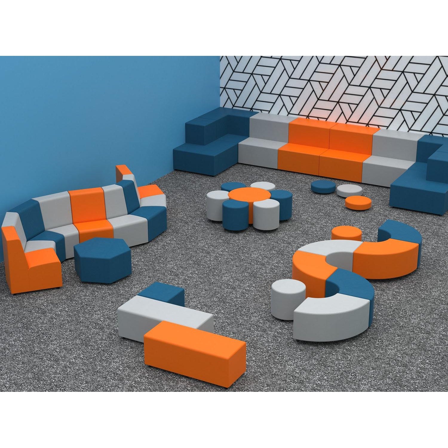 Sonik 2-Step Inside Corner Soft Seating - NextGen Furniture, Inc.