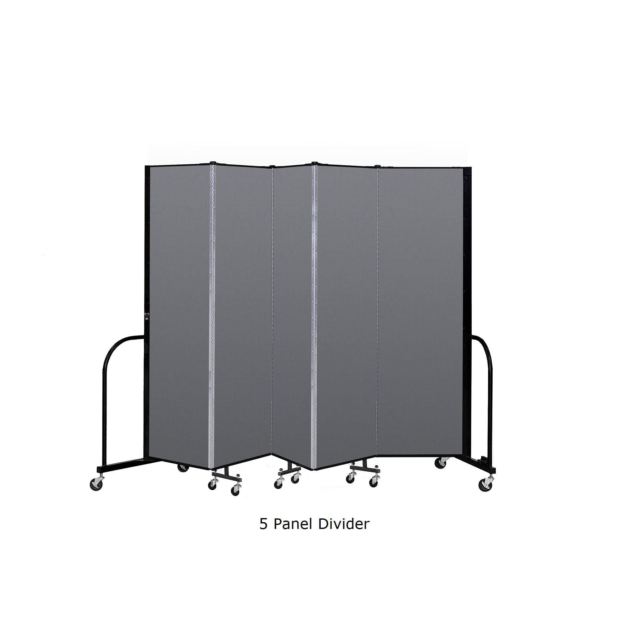 Screenflex FREEStanding Fabric Portable Room Divider Partitions, 7' 4 ...