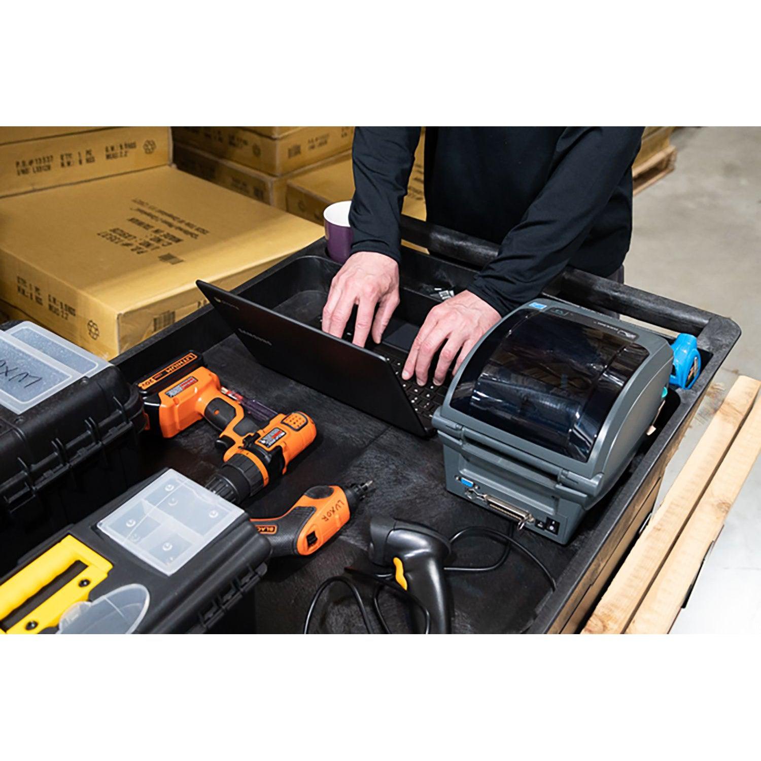 Industrial Work Cart with Locking Cabinet - NextGen Furniture, Inc.